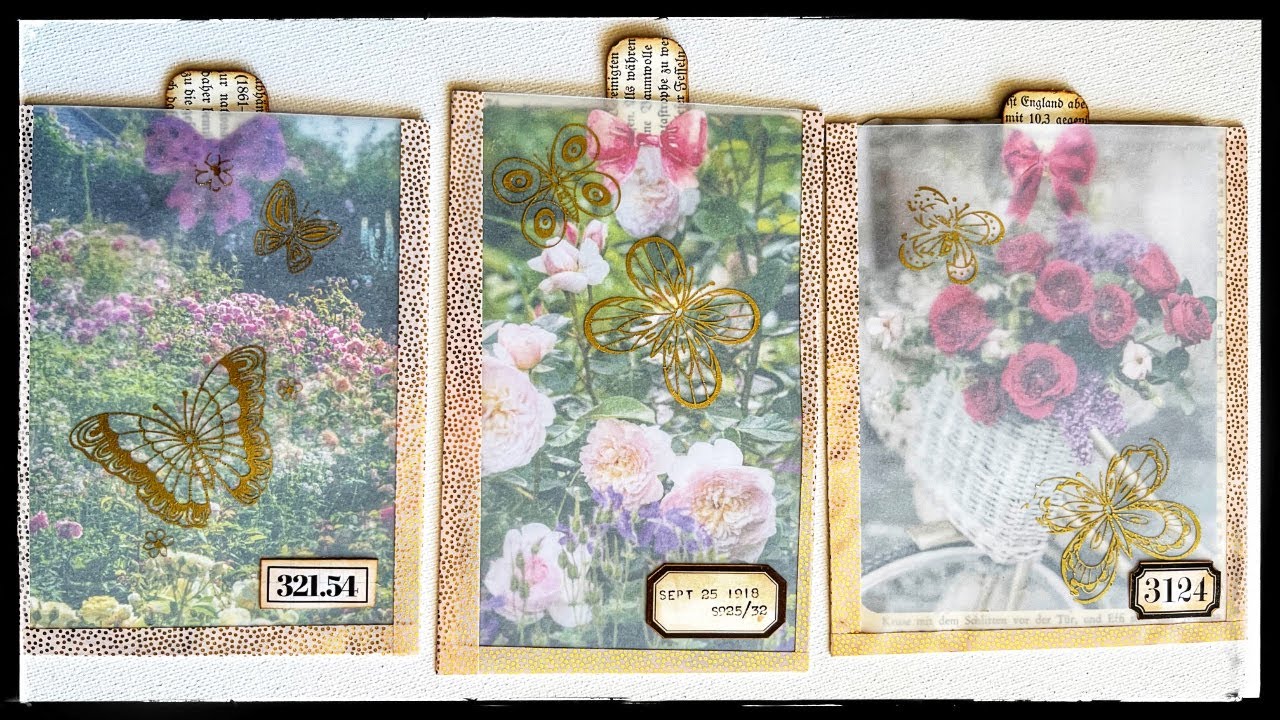 Magazine Tags with Book Page Pockets - YouTube