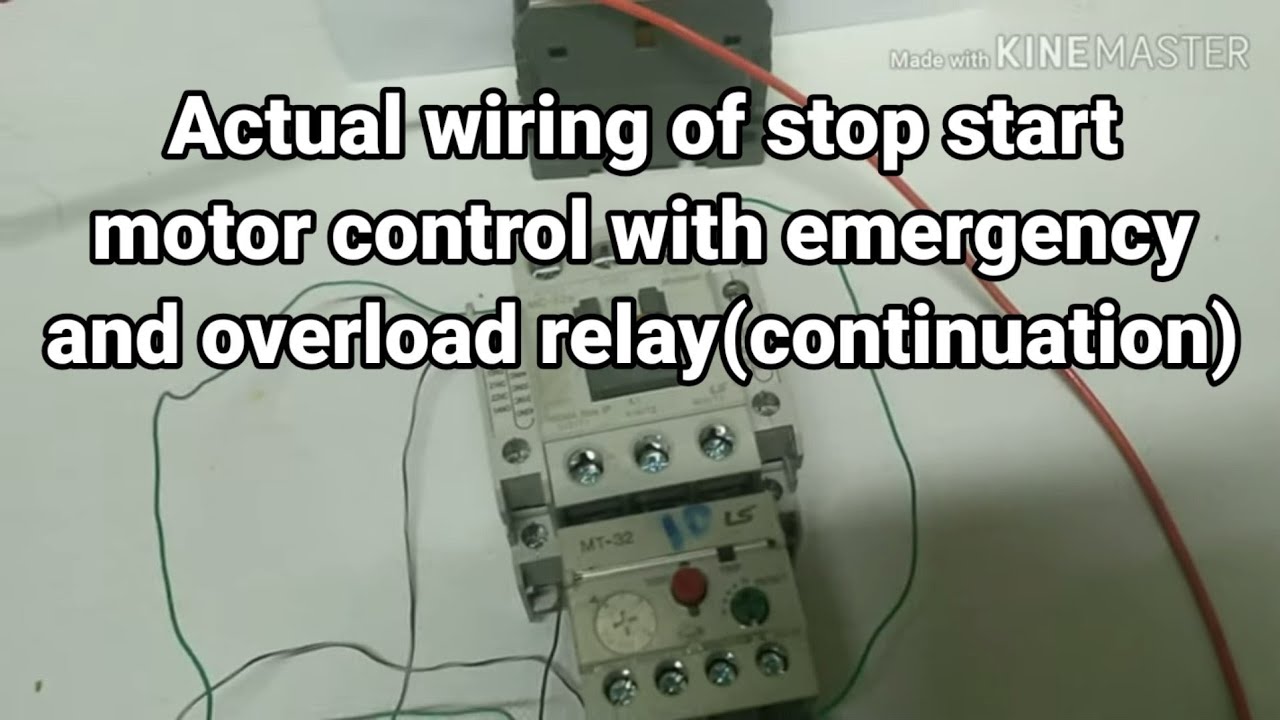 Actual wiring of Stop start motor control with emergency switch and ...