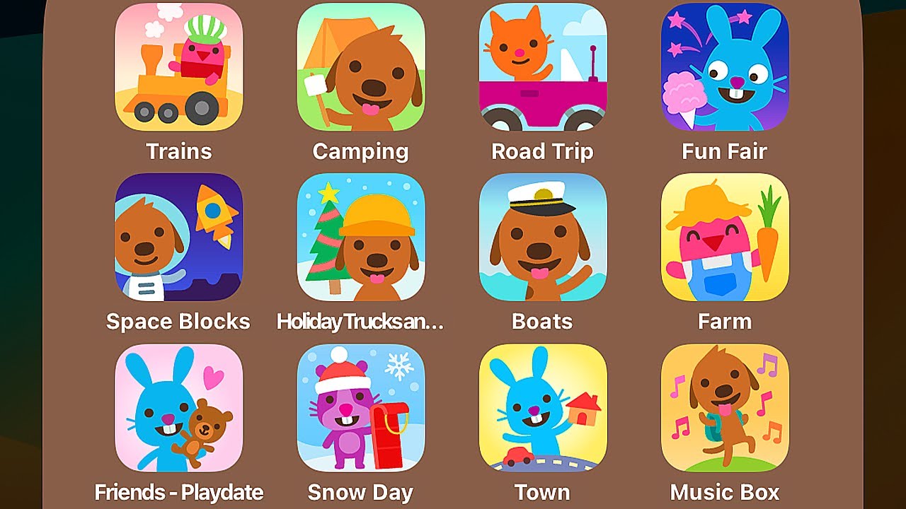 Sago Mini,Trains,Sago Mini,Camping,Road Trip,Fun Fair,Space Blocks ...