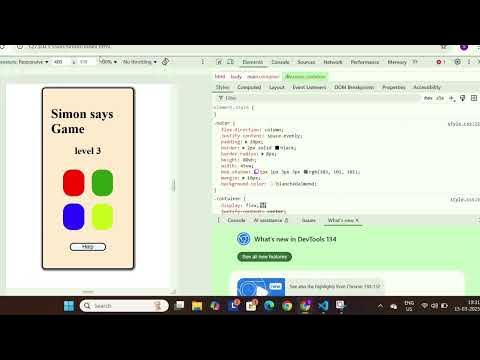 Simon says Game using html css and js - YouTube
