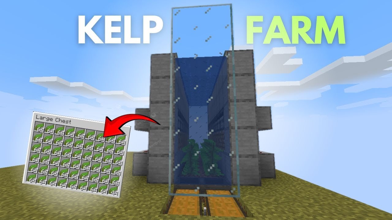 SIMPLE & LOSSLESS | Automatic Kelp Farm Tutorial | Minecraft Java 1.21.5 - YouTube