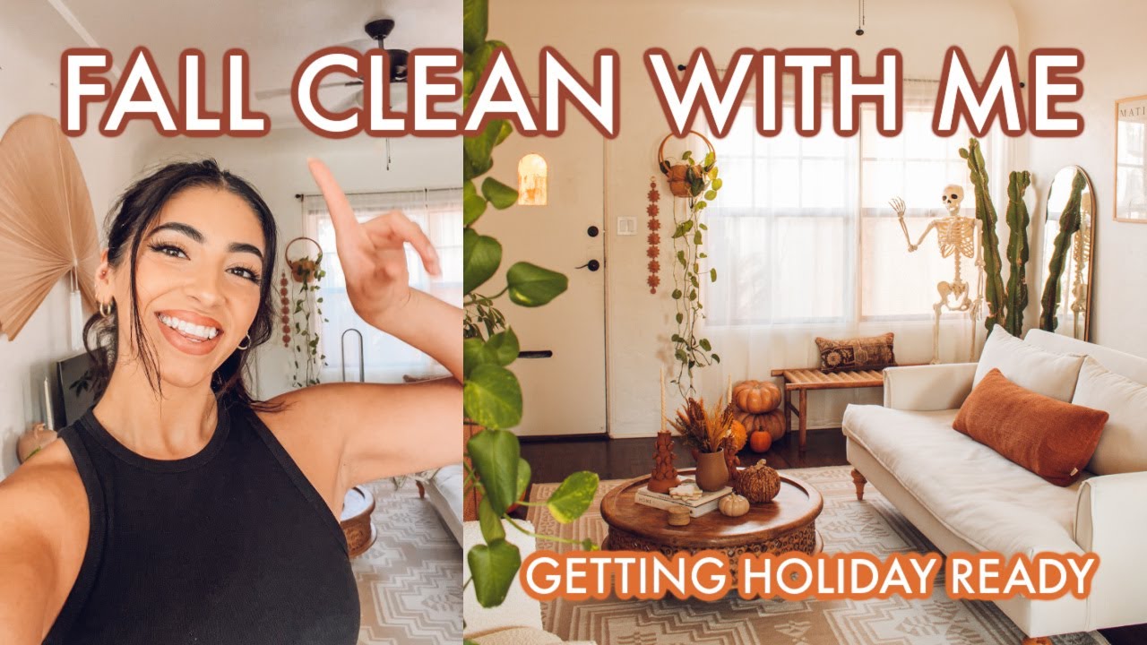 FALL CLEAN WITH ME | Cleaning my boho apartment, cleaning routine ...