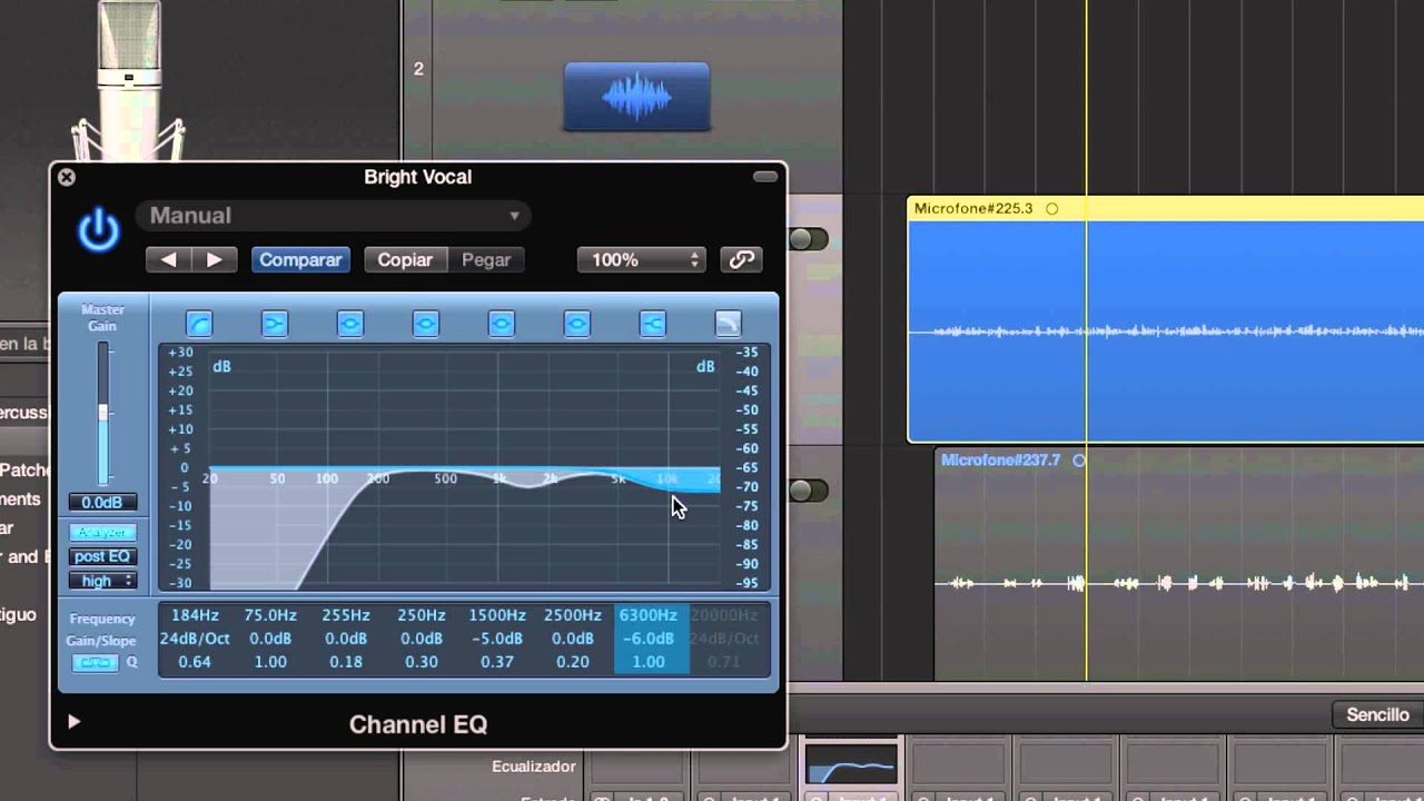 Logic Pro X - Como mejorar la calidad de audio, ecualizar voces ...