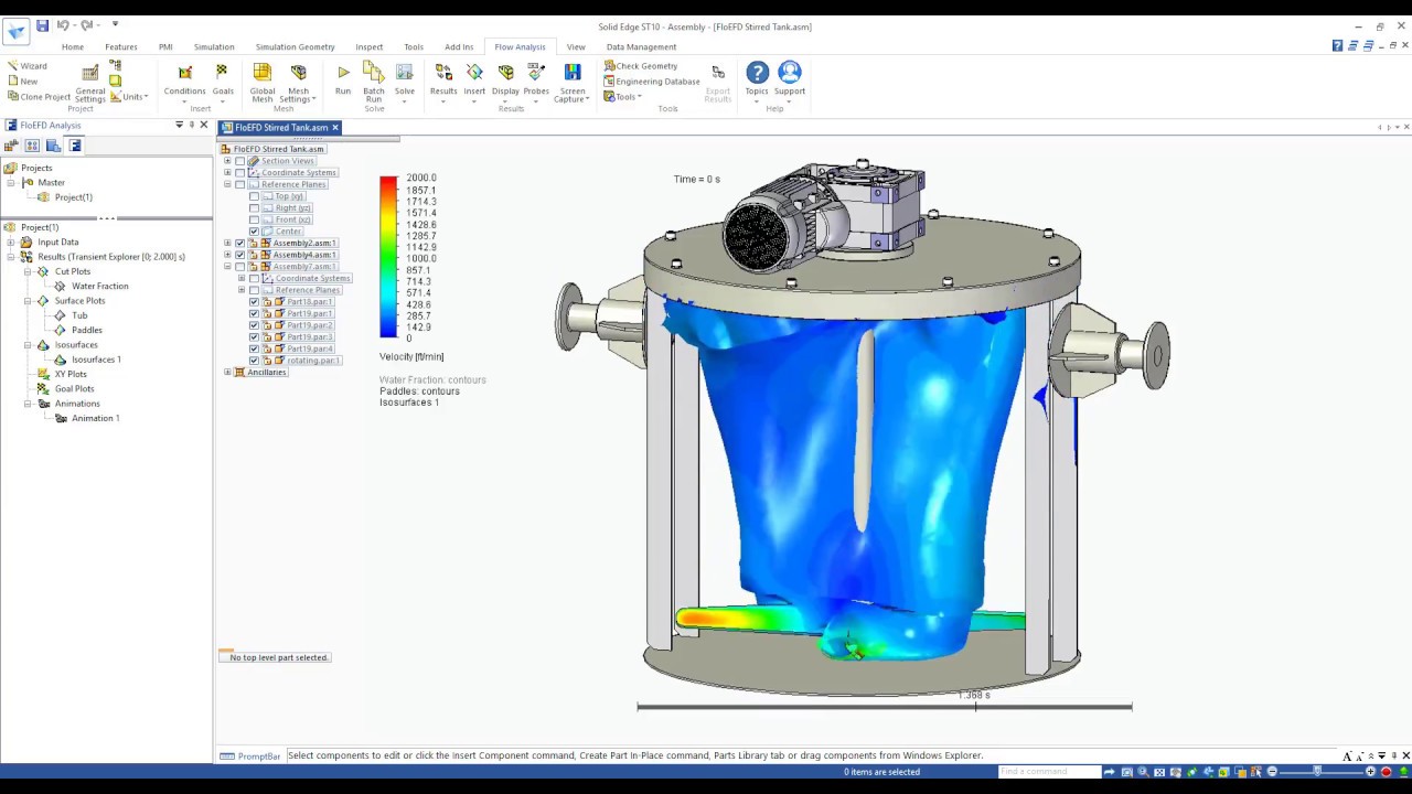 FloEFD Solid Edge Mixing - YouTube