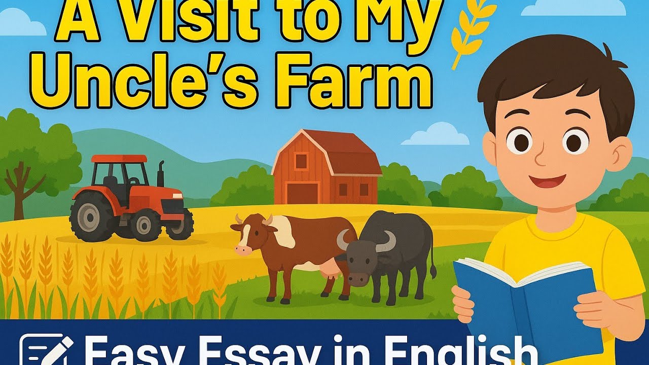 🌾 A Visit to My Uncle’s Farm | Short Essay | Easy English Paragraph 🌾 ...