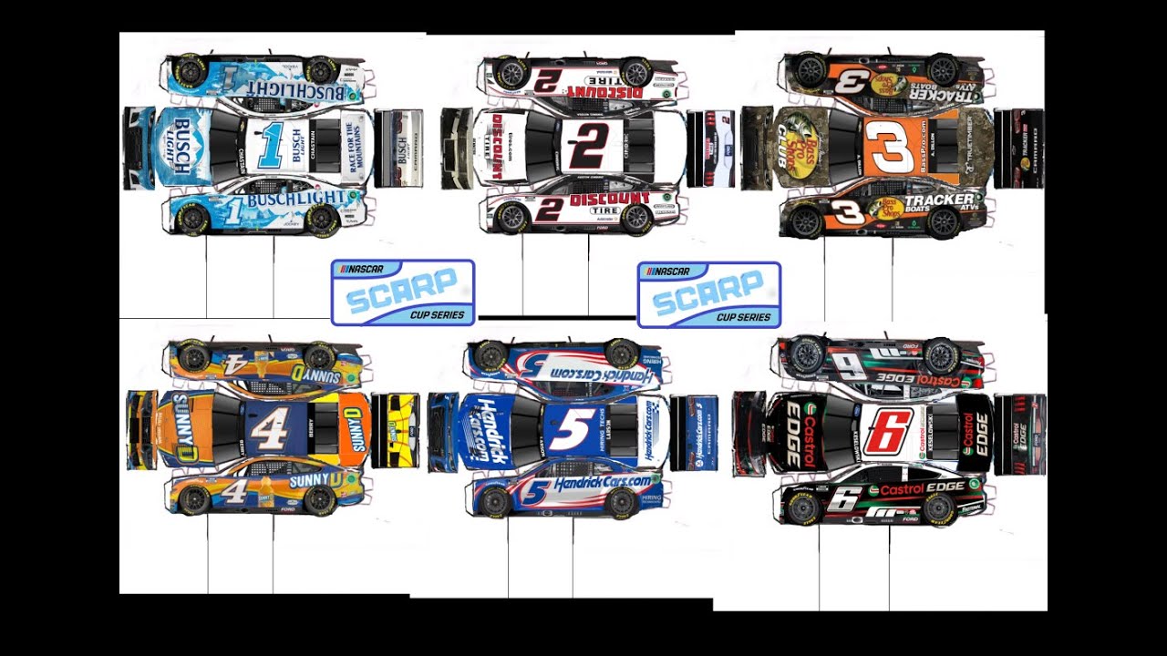 Nascar Paper Model Template Flat 2 Fast Card Racer 62 Blue