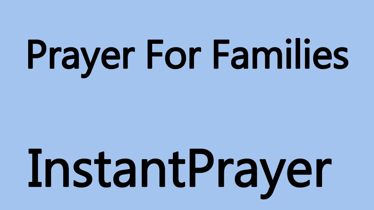 Annette Haynes: Prayer For Families | InstantPrayer - YouTube