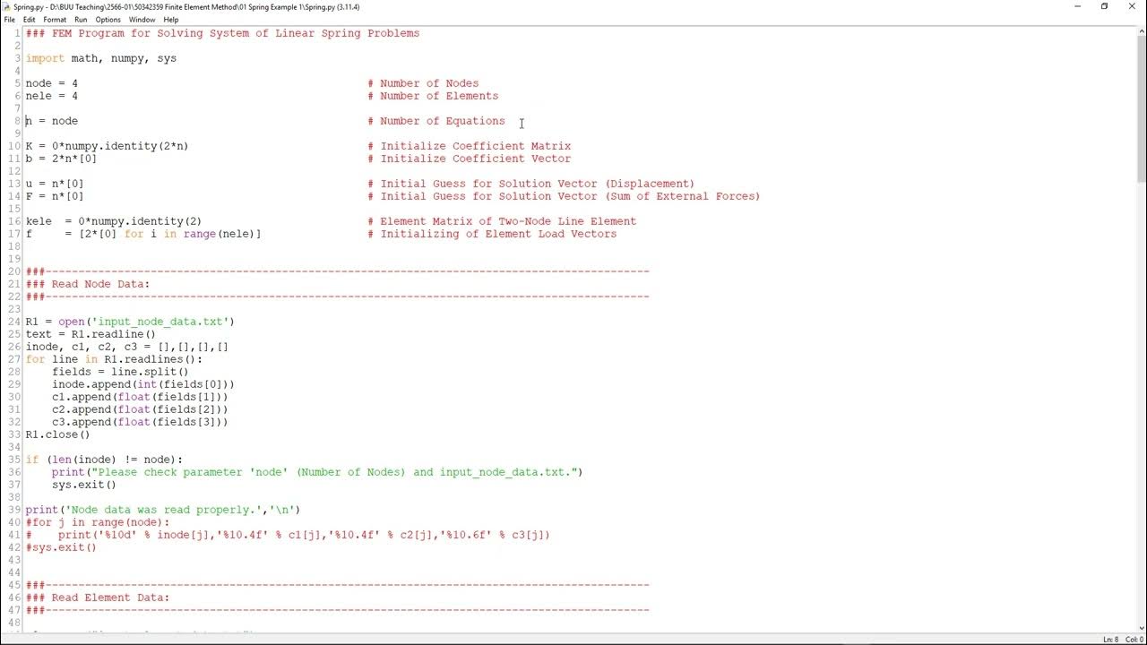 Finite Element Method 2023: Structure of FEM Code Part 1 - YouTube