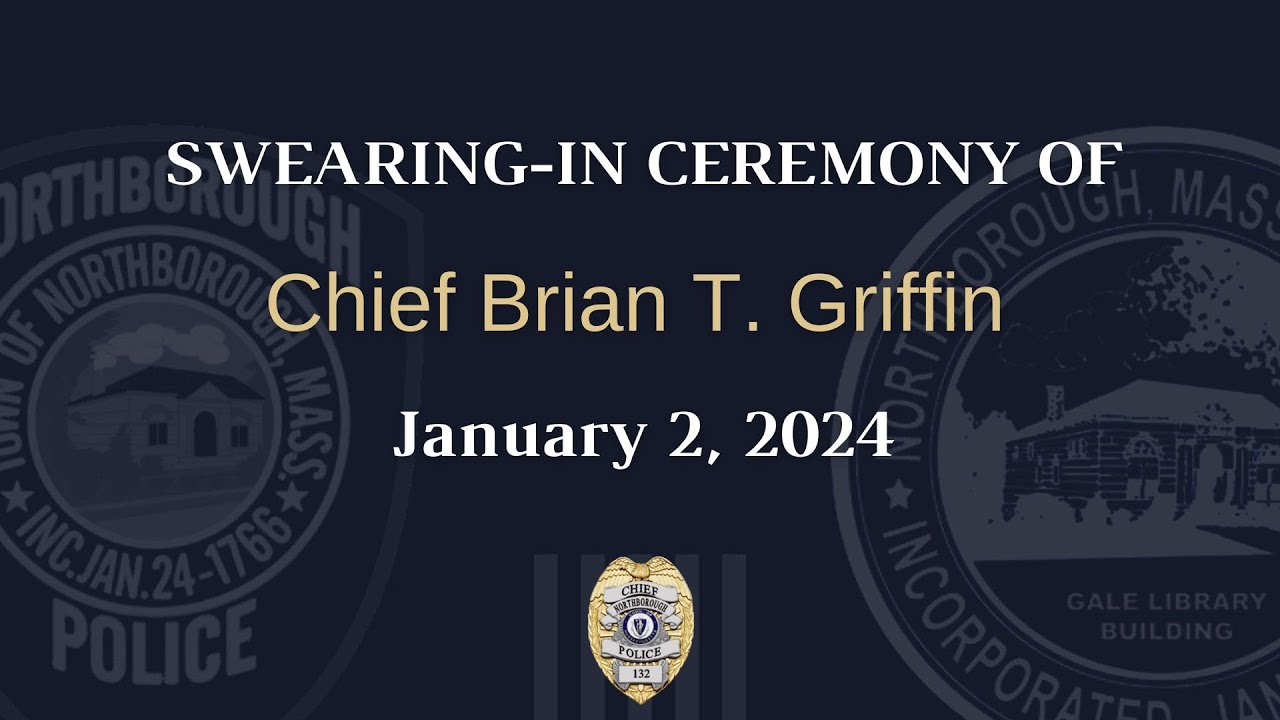 Police Chief Brian Griffin Swearing-In Ceremony / January 2, 2024 - YouTube