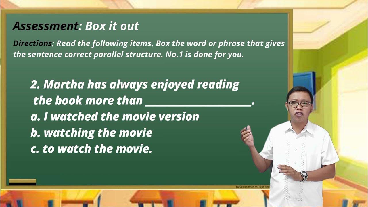 Parallel Structures in English Grammar: with quiz and exercises - YouTube