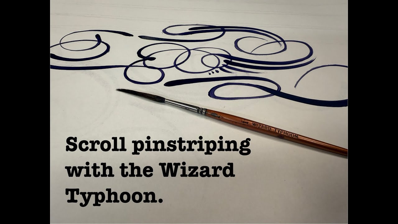 pinstriping brush review typhoon scroll - YouTube