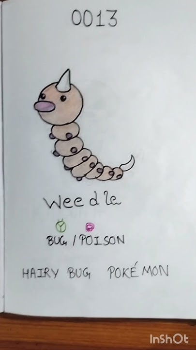 Creating my own Pokedex Entry number #0013 #weedle #hairybugpokemon #bugtypepokemon #poison # ...