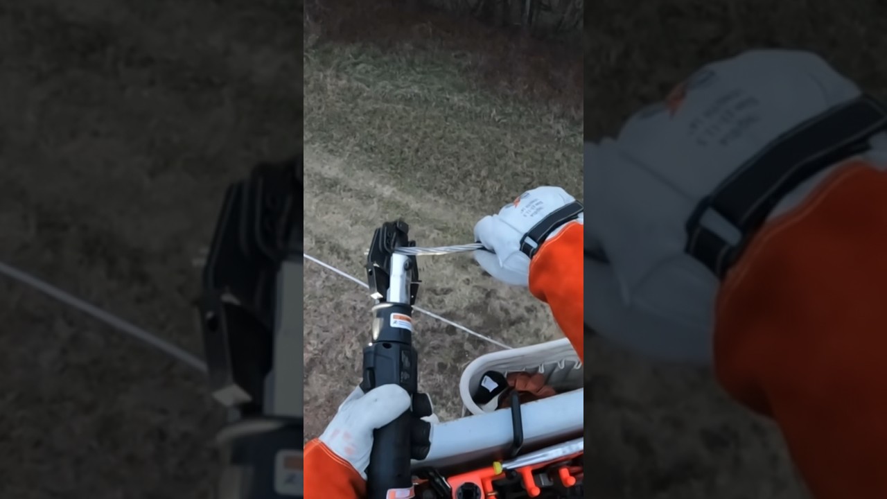 Rope Blocks on Down Wire #lineman #linemanlife #bluecollar # ...