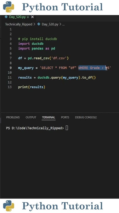 Simplify Data With DuckDB | Python Tutorial - YouTube