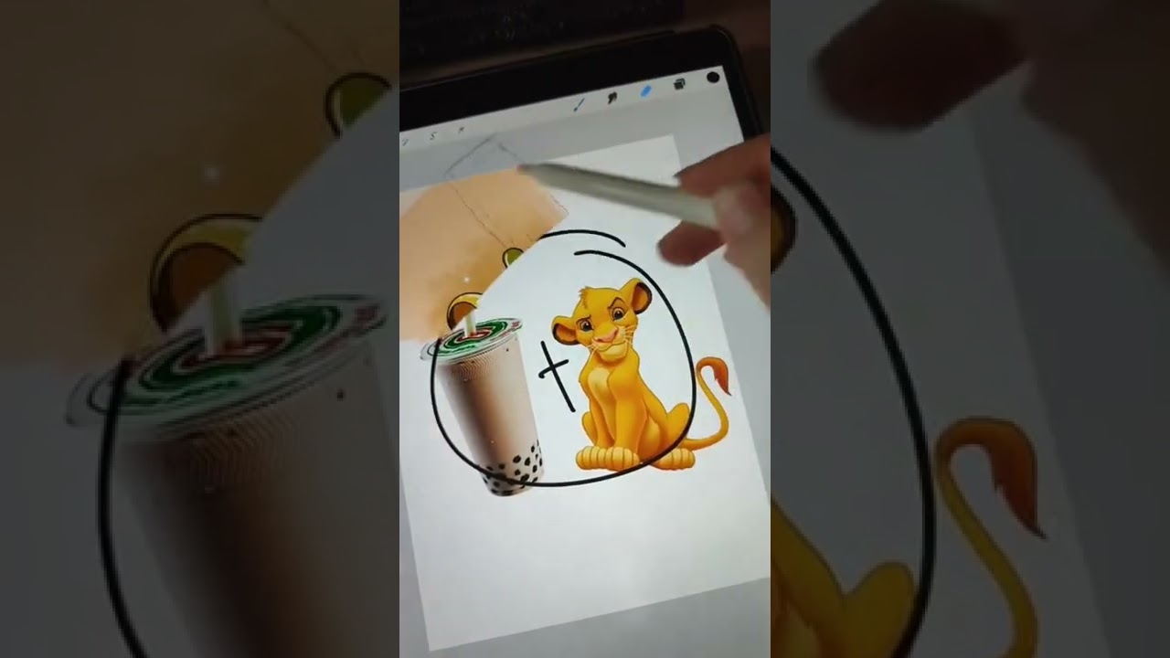 Bubble Tea Simba #simba #disney #bubbletea #procreate #transformation # ...