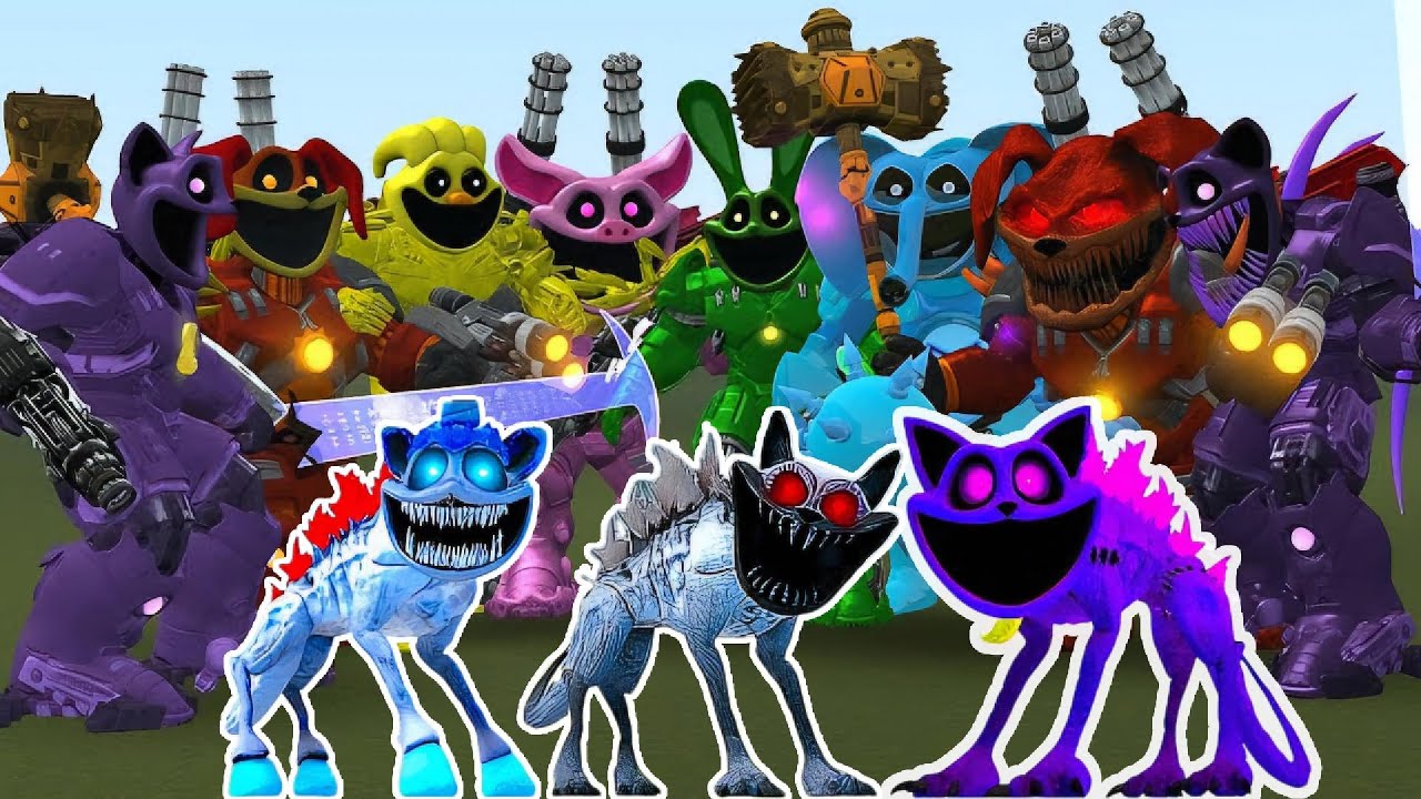 All Family Smiling Critters Mecha Titan and Godzilla Smiling Critters ...