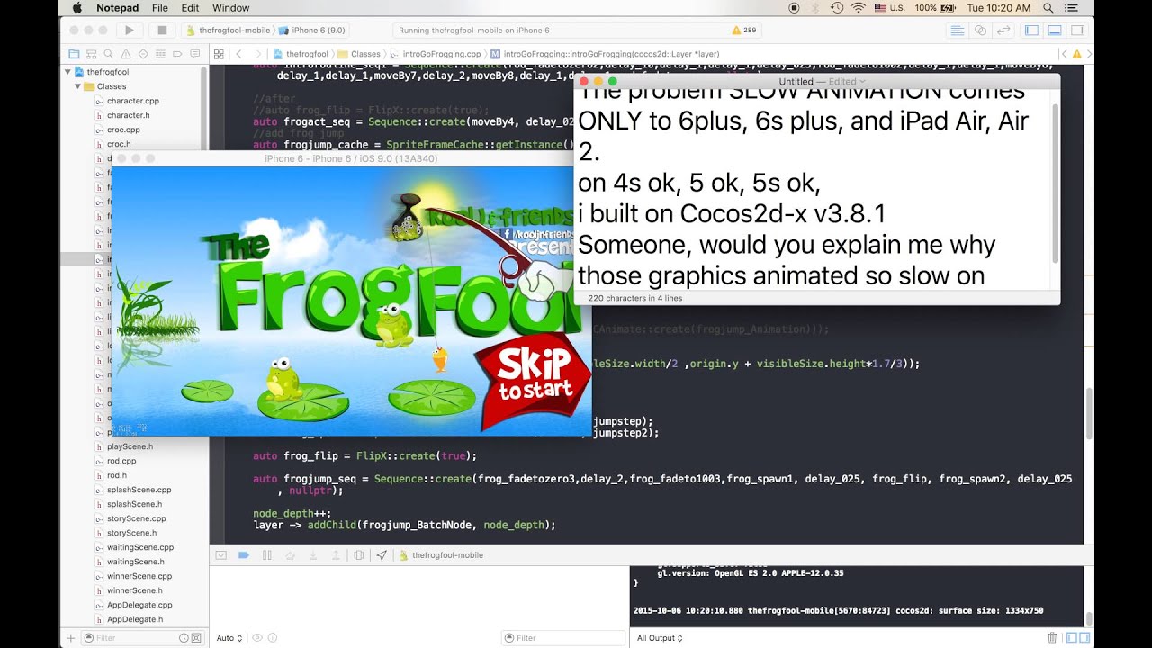 Cocos2d X V3 8 1 Animation Bugs Only On Iphone 6 Plus 6s Plus Ipad Air Air2 Simulators Why