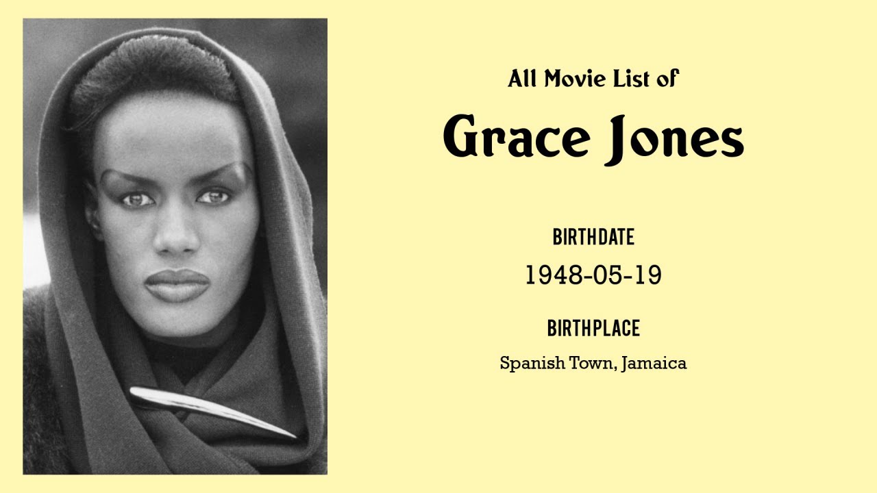 Grace Jones Movies list Grace Jones| Filmography of Grace Jones - YouTube
