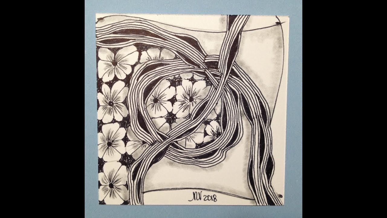 Easy Zentangle - Meditative art - Diva dance - YouTube