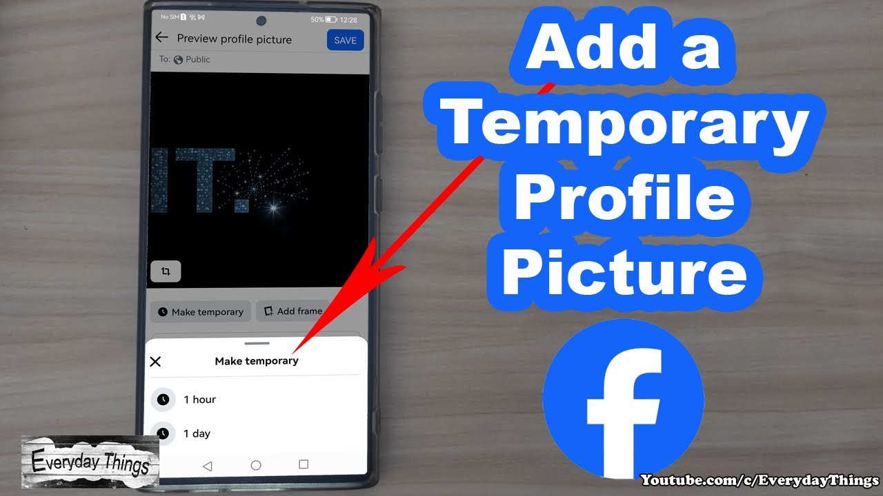 How to Add a Temporary Profile Picture on Facebook - YouTube