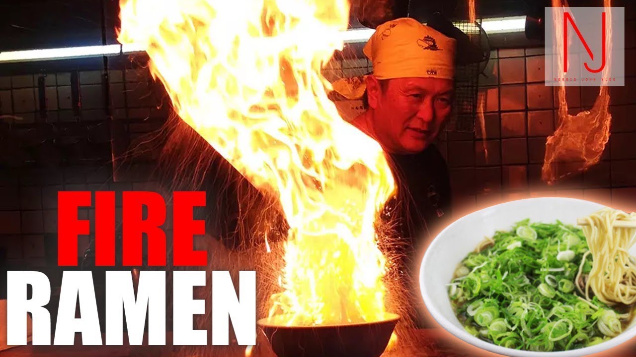 Fire Ramen is the MOST DELICIOUS RAMEN IN JAPAN| FLAMING RAMEN #round1 ...