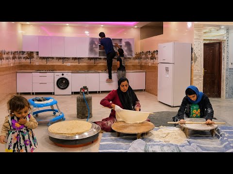 🏡🔨 Installing New Kitchen Cabinets with Malek | Baking Traditional Bread with Azam 🥖❤️