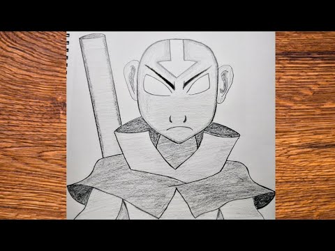How to draw Avatar Aang l Avatar: The last Airbender ll Aang step by ...