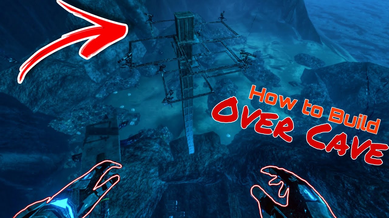 How to Build over Underwater Cave | Ark Mobile PvP - YouTube