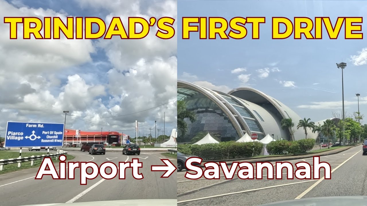 May 2023. Trinidad, Caribbean. A drive from Piarco airport to Queen's ...