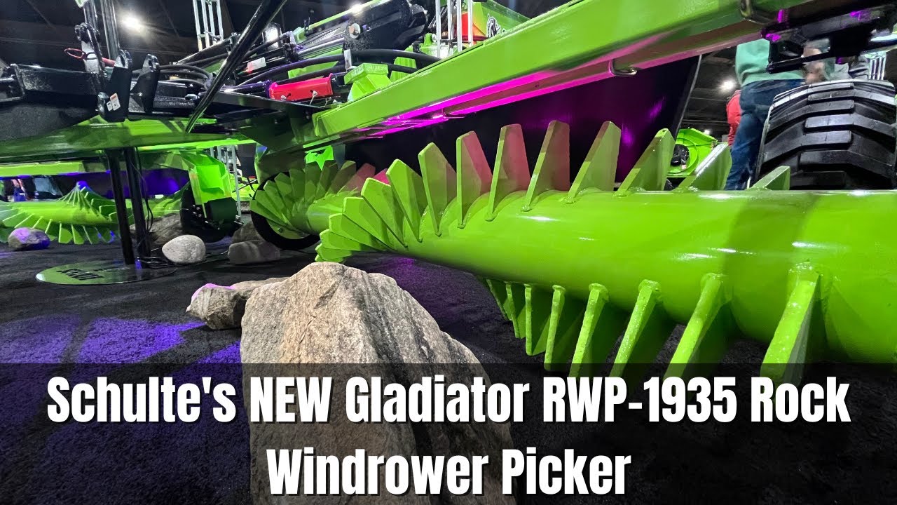 Schulte's NEW Gladiator RWP-1935 Rock Windrower Picker - YouTube