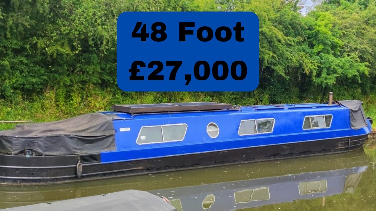 For Sale Stern cruiser, steel narrowboat, 48ft £27,000 - YouTube