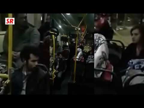 Otobüs şoförü yolcuların üstüne böyle yürüdü