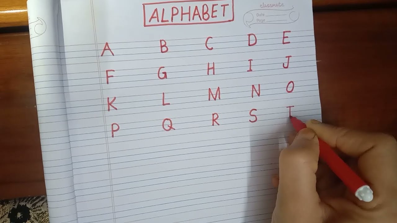 ABCD | Alphabet | writing alphabet in four lines | ABCD likhana | A to ...