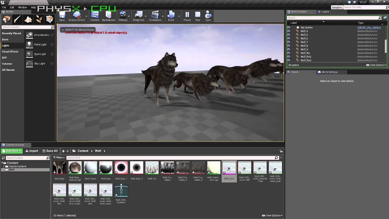 Wolf Test in Unreal 4 - YouTube