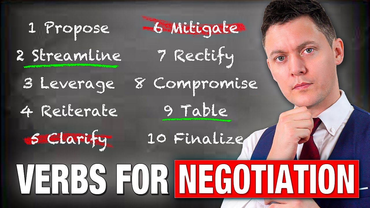 10 Professional English Verbs You NEED in a Negotiation - YouTube