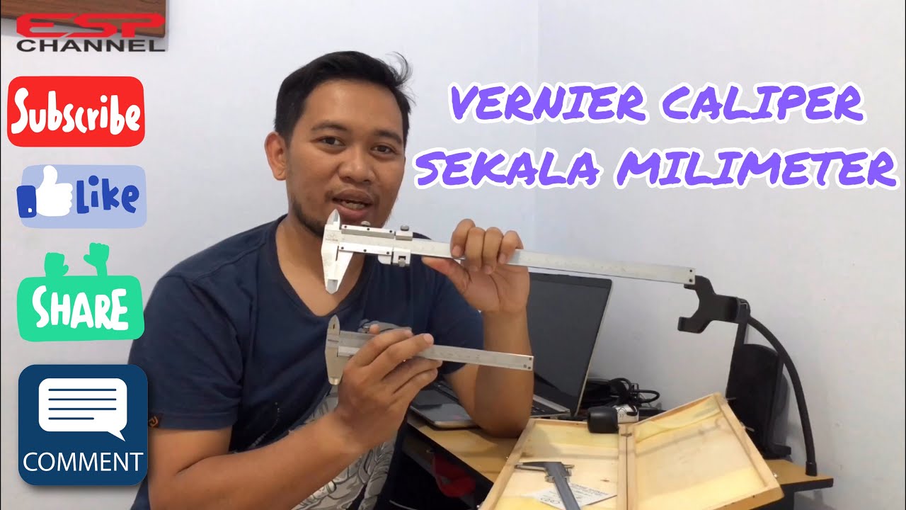 TUTORIAL CARA MENGGUNAKAN VERNIER CALIPER/JANGKA SORONG DENGAN SEKALA MILIMETER - YouTube