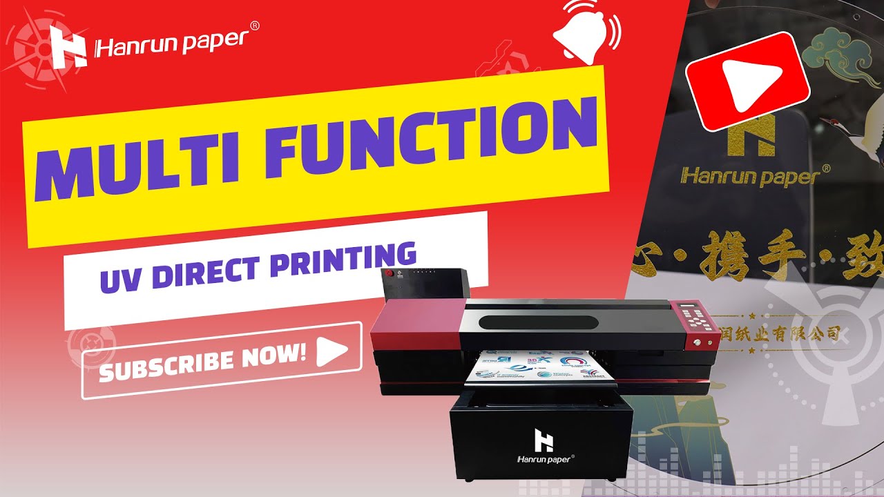 UV Direct Printing | Hanrun paper UV Multifunction Machine - YouTube