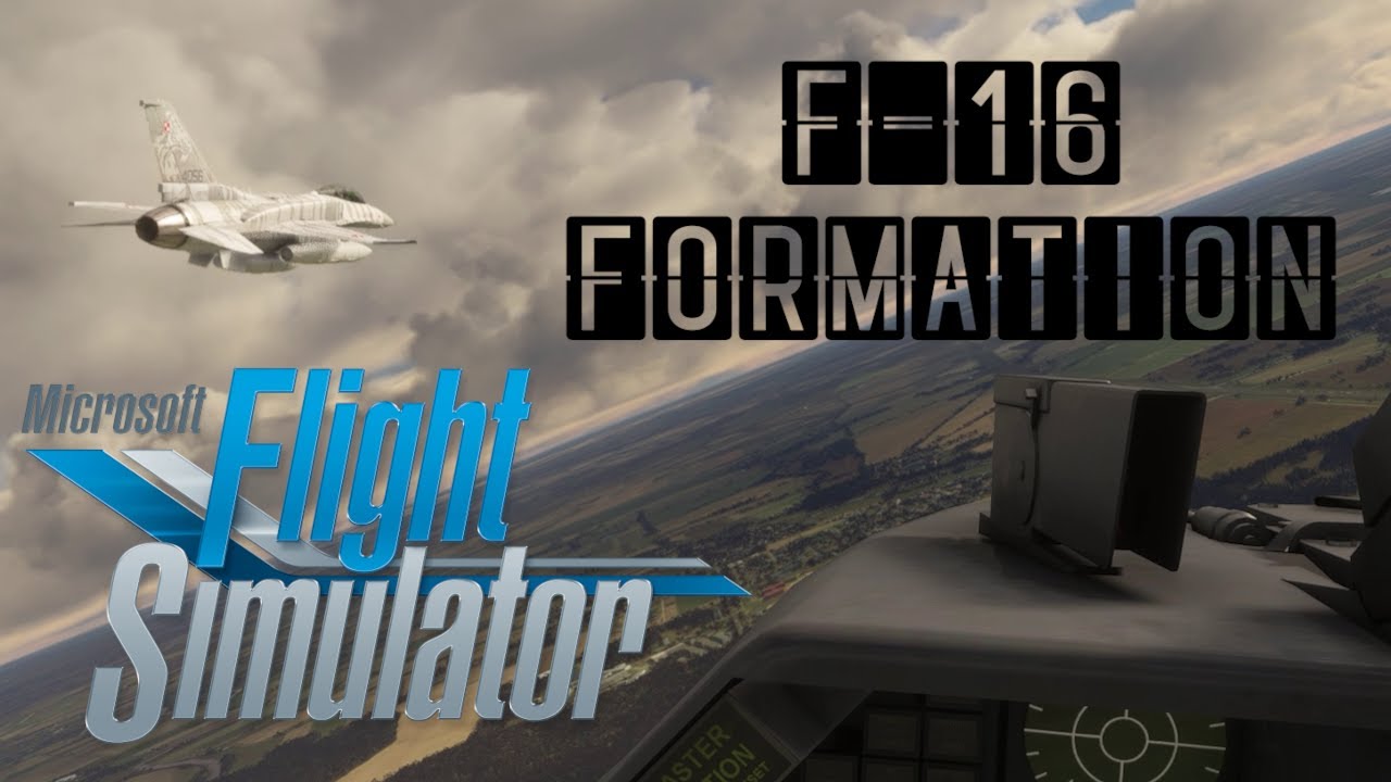 MSFS F16 Formation CINEMATIC - Polish Air Force Poznań-Krzesiny Airport ...