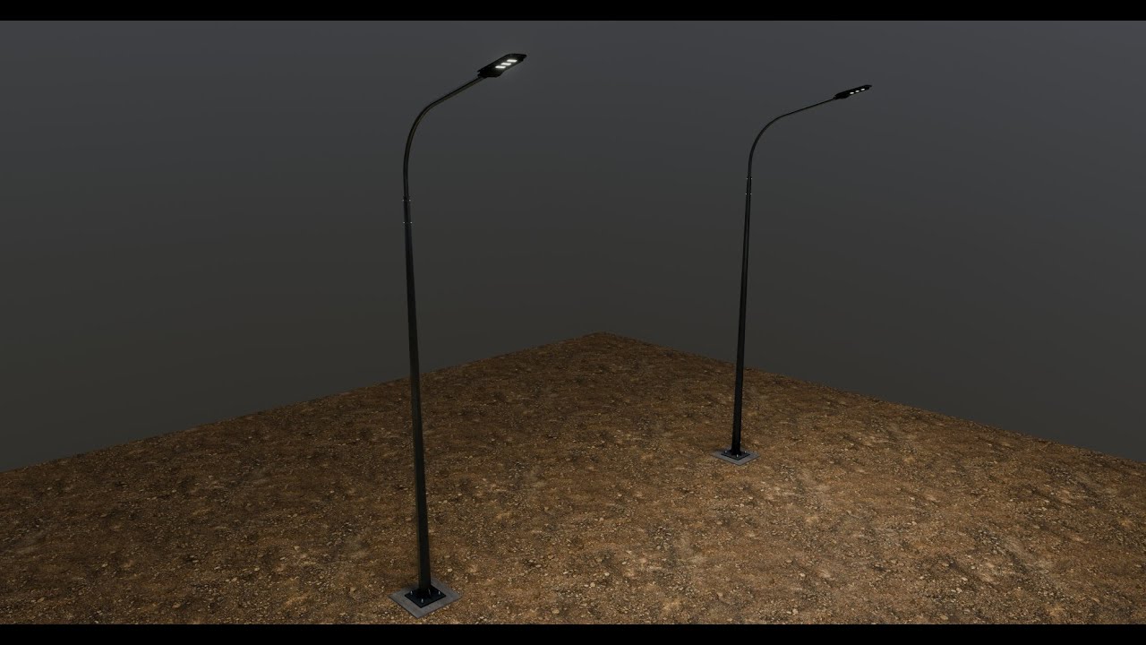 6MT LIGHTING POLE SINGLE BENDING ARM - YouTube