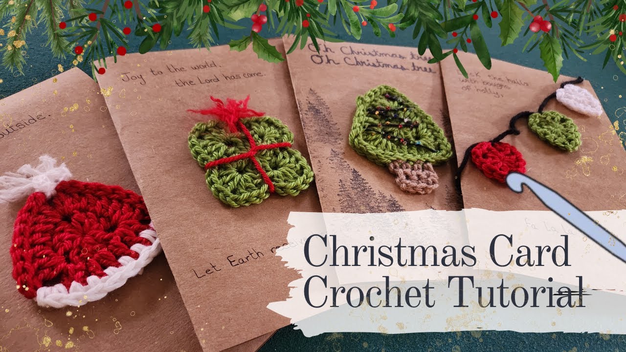 Crochet a QUICK Christmas card! Beginner and Budget Friendly! - YouTube