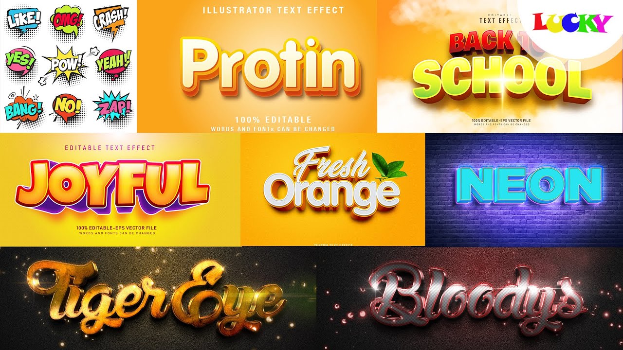 Tổng hợp text effects dùng thiết kế, graphic designer và edit video ...