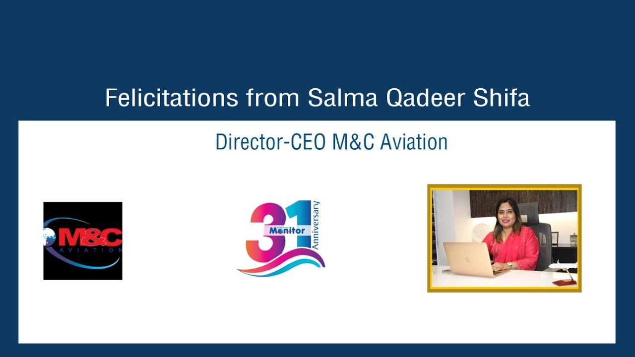 Felicitations From Salma Qadeer Shifa,Director-CEO M&C Aviation. - YouTube