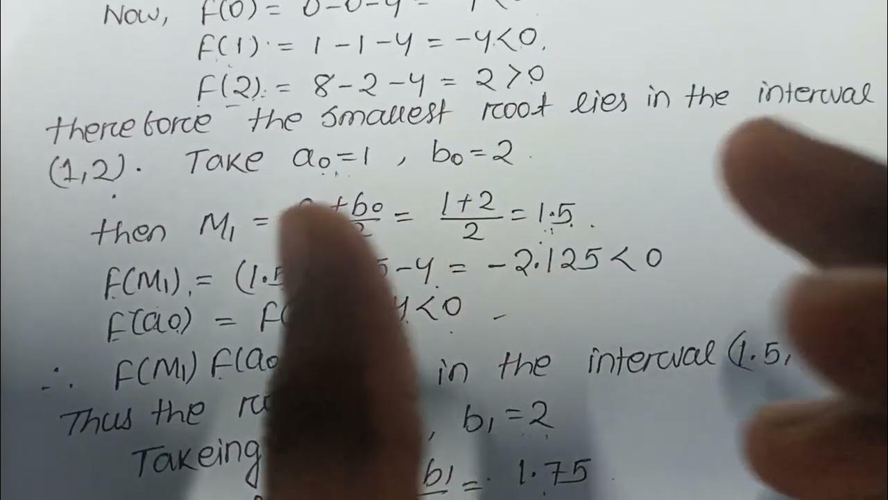 Full derivation of Bisection Method with best Example (Numerical analysis) - YouTube