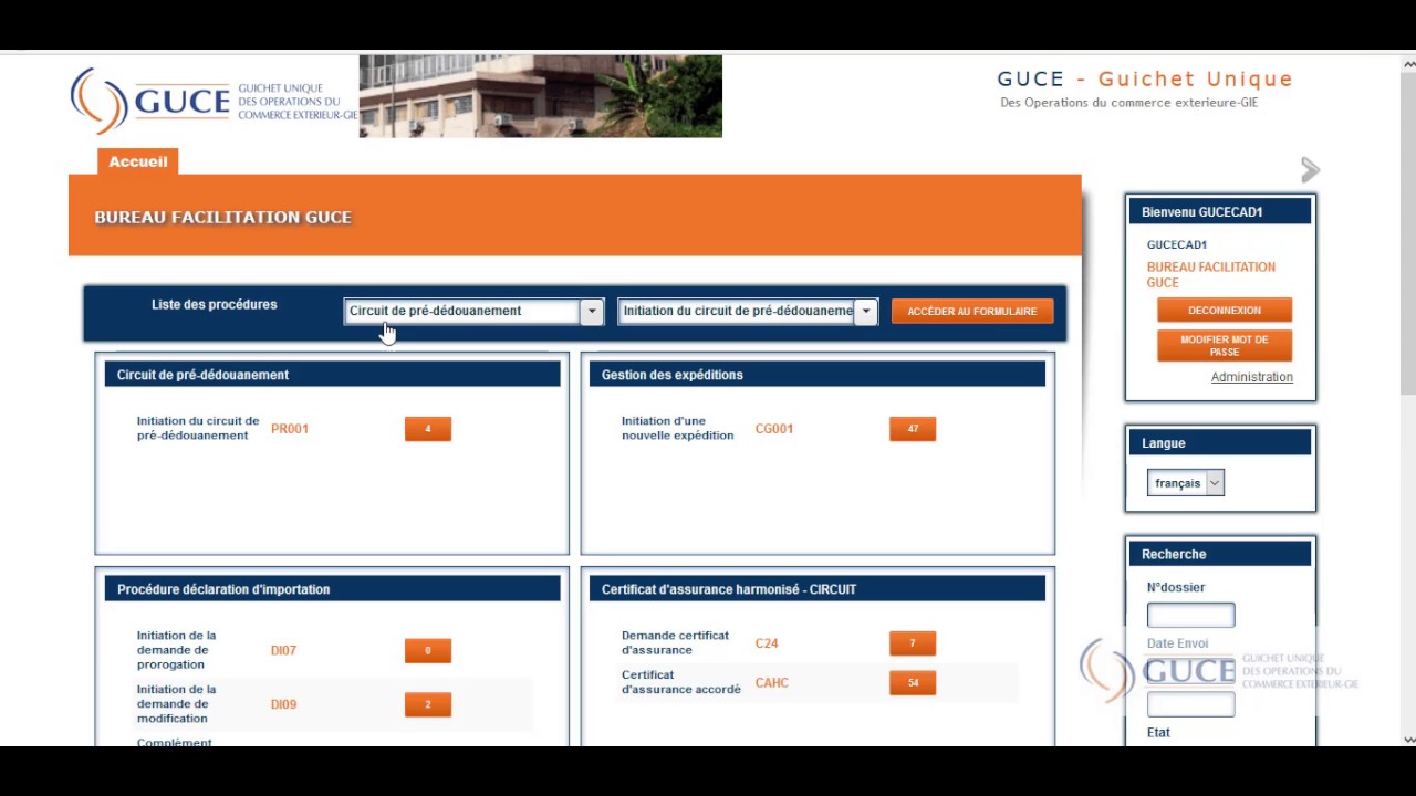 PRESENTATION PLATEFORME e GUCE - YouTube