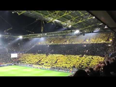 Borussia Dortmund TIFO Uefa Champions Leage 2017 - YouTube