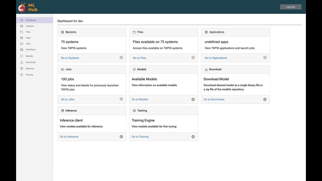 Machine Learning Hub User Interface Demo - YouTube