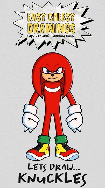 How to Draw KNUCKLES 🔴👊 (Sonic the Hedgehog 3) | Easy Step-By-Step ...