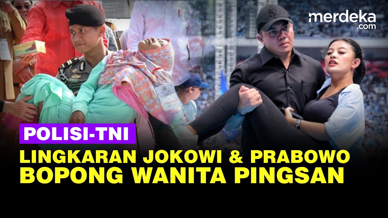 Aksi Sigap Polisi-TNI Lingkaran Dekat Jokowi & Prabowo Bopong Wanita ...