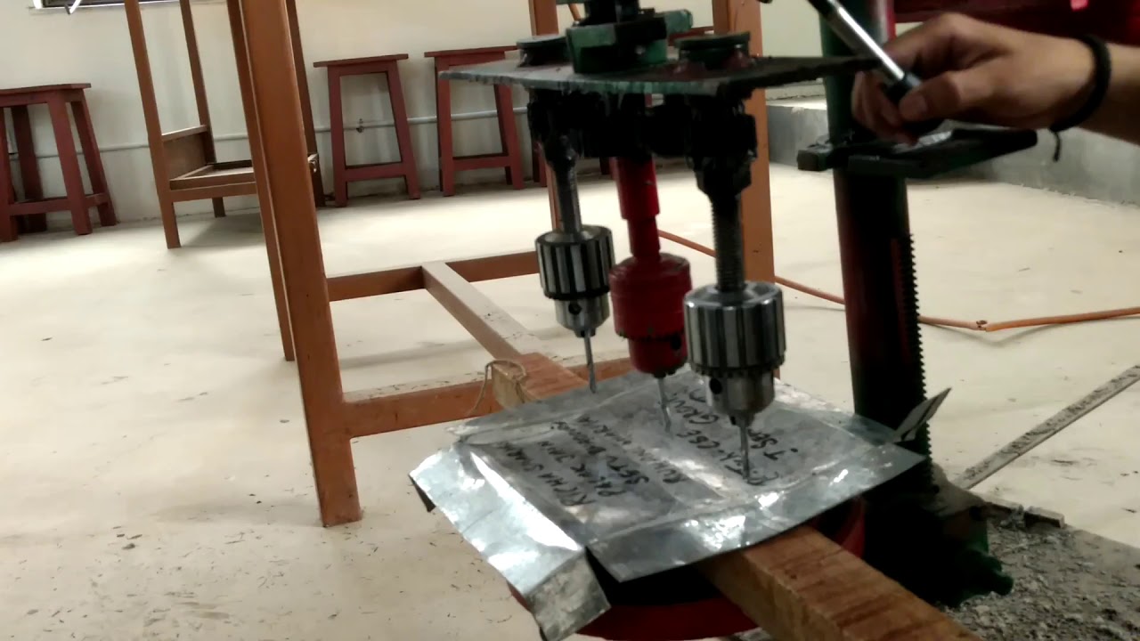 KM271 Fabrication of multi spindle drilling machine |Live projects ...