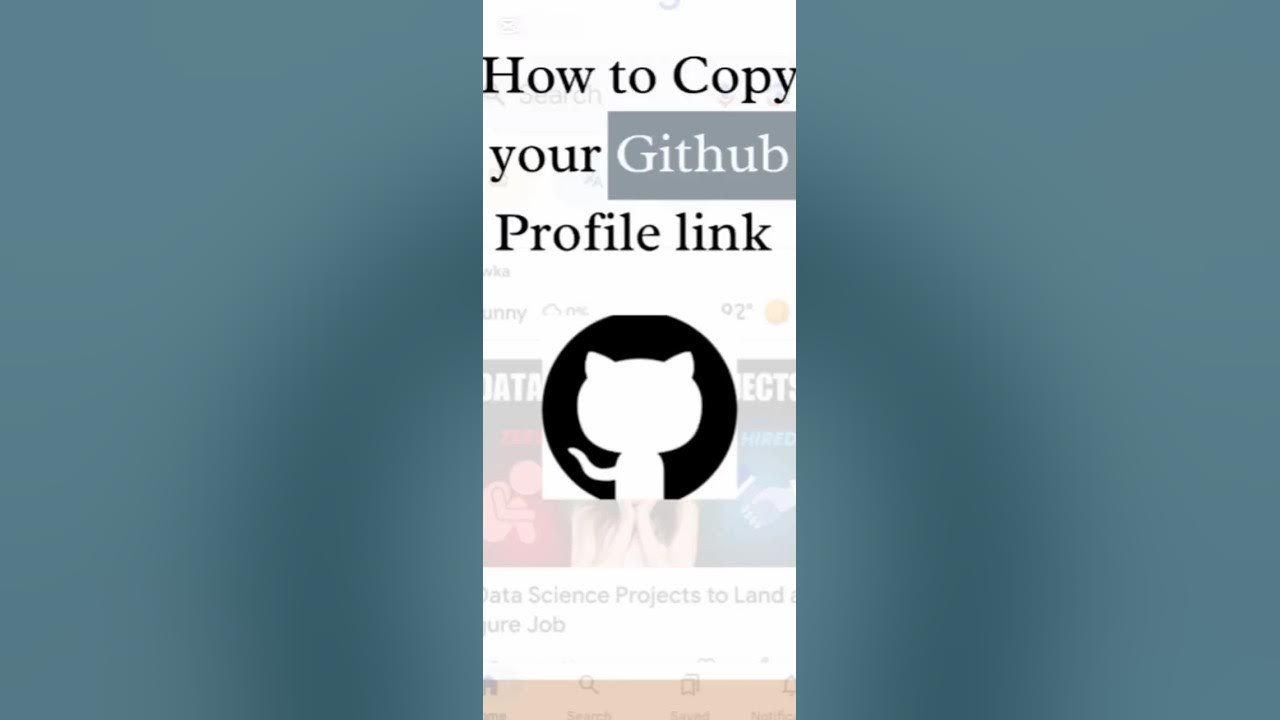 How to copy GitHub profile link - YouTube